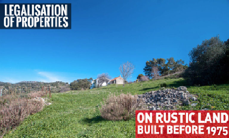 Sale of a property in rustic legal. Building legalization