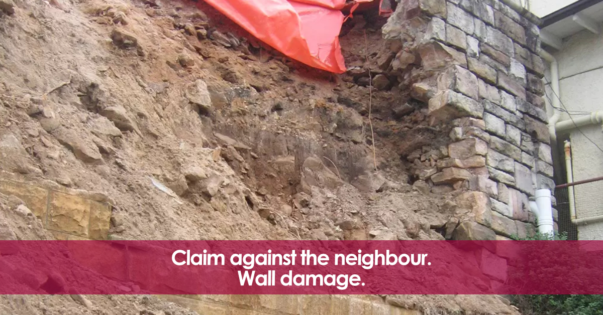 Claim Against the Neighbour. Wall Damage.